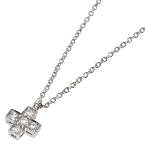 Ttffany Crucy Foam Cross Diamond Necklace