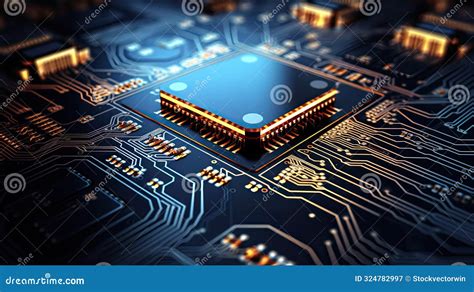Silicon Technology Chip Royalty Free Illustration 324782997