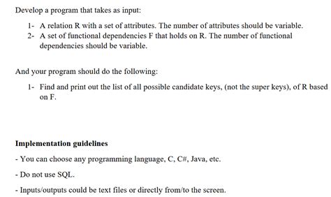 Solved Develop A Program That Takes As Input A Relation Chegg Com