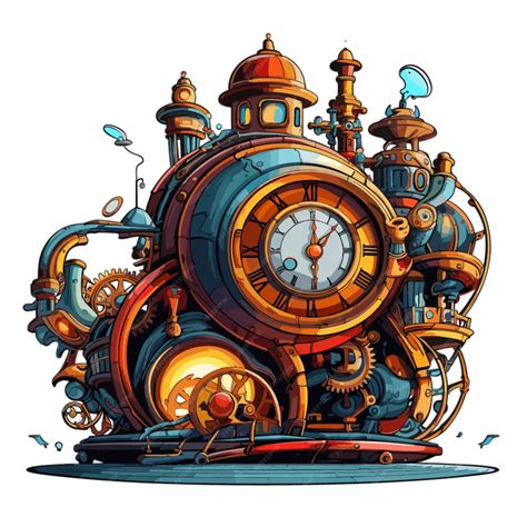 Premium Vector Time Machine Vector On White Background