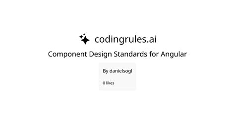 component design standards for angular coding rules codingrules ai