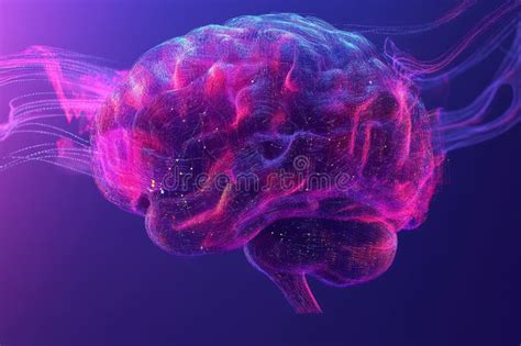 Ai Generated Digital Brain With Neural Networks Stock Illustration