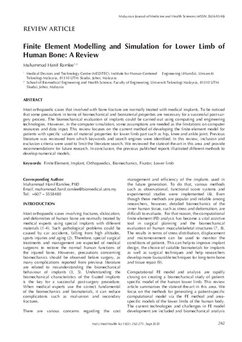 Pdf Finite Element Modelling And Simulation For Lower Limb Of Human