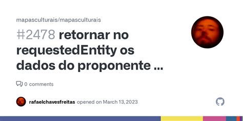 Retornar No Requestedentity Os Dados Do Proponente E Agentes Relacionados à Inscrição