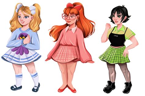 The Powerpuff Girls Character Design On Behance