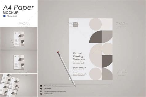 موکاپ کاغذ و برگه A4 طراحی شده در 3 نمای مختلف 🔥کد فایل 56662