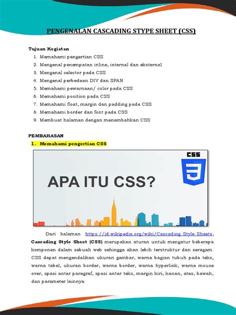 09 Pengenalan Css Pdf Komputer
