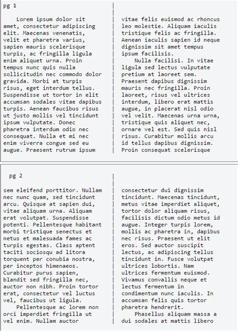 Css Is It Possible To Create Multi Column Layout With Paging In Html Stack Overflow