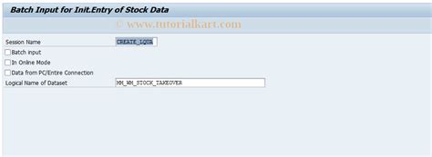 OL12 SAP Tcode Data Transfer Stock RLBES B I