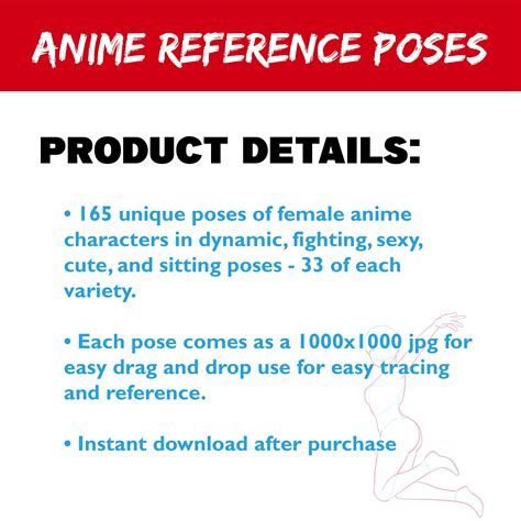 Anime Female Girl Poses 165 Drawing Reference Guides Etsy