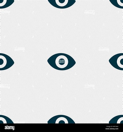 Sixth Sense The Eye Icon Sign Seamless Pattern With Geometric Texture