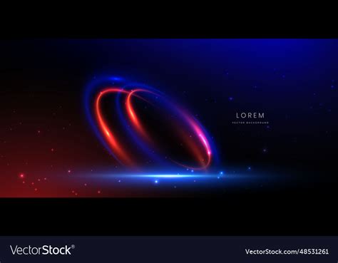 Abstract Technology Futuristic Curved Glowing Vector Image