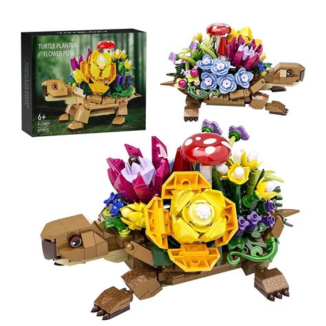 Sea Turtle Succulent Planter Building Set Turtle Flowers Pot Building
