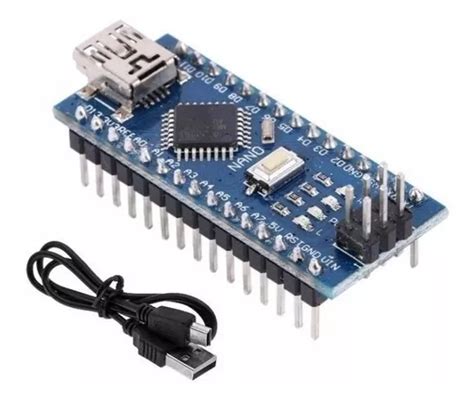 Placa Nano Com Cabo Pinos Soldados Compatível Arduino Parcelamento