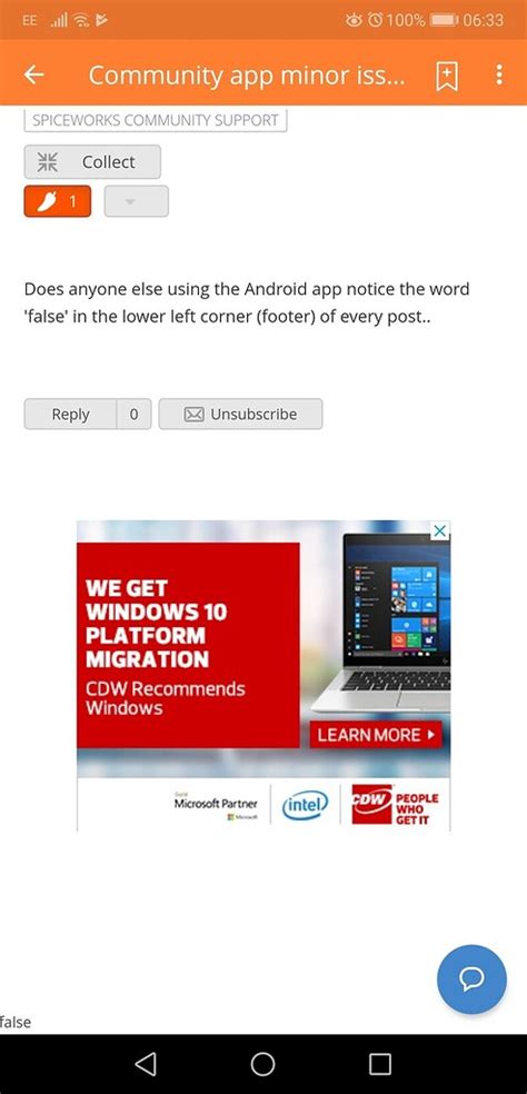 community app minor issue spiceworks support spiceworks community