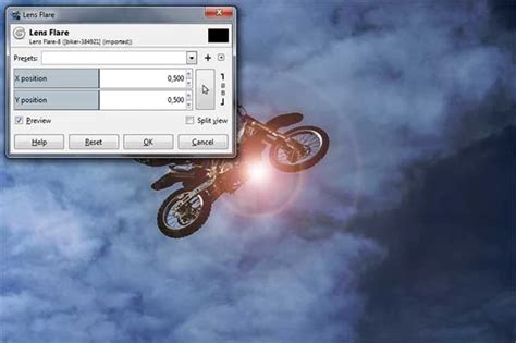 PhotoEffect Adding Lens Flare To A Photo In GIMP