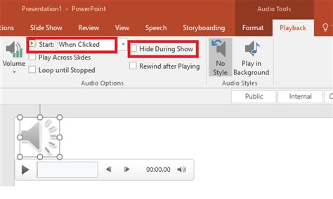 How To Configure Playback Settings For Audio Object In PowerPoint In A C VSTO Add In Stack