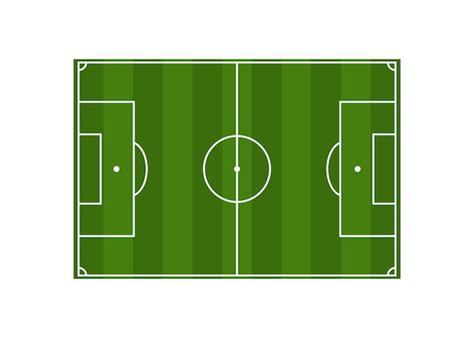 평면 스타일 벡터 일러스트 레이 션의 축구장 다이어그램 프리미엄 벡터