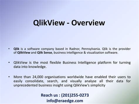 Qlikview Introduction Eraedge Pptx Search Internet