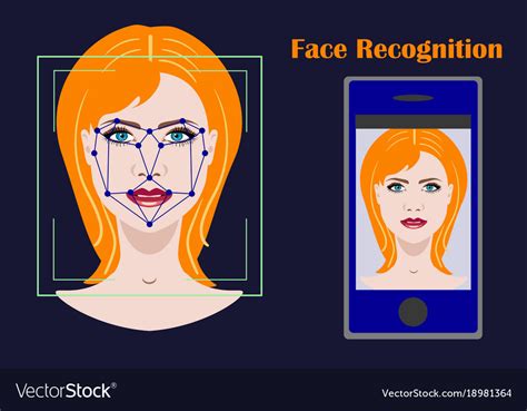 Face Recognition Biometric Security System Vector Image