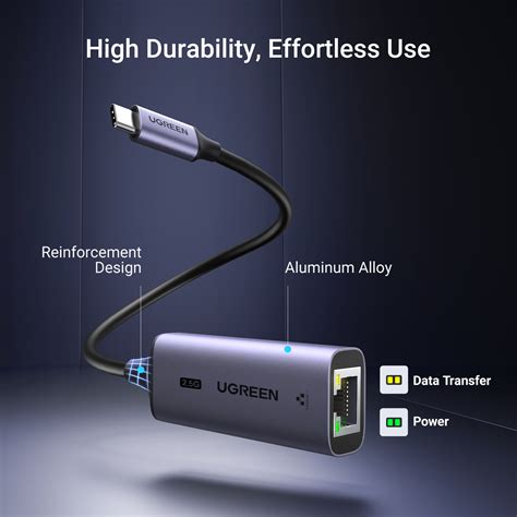 Ugreen 2500mbps Usb C Usb A Ethernet Adapter 2 5 Gigabit Type C To Lan Rj45 Network Card