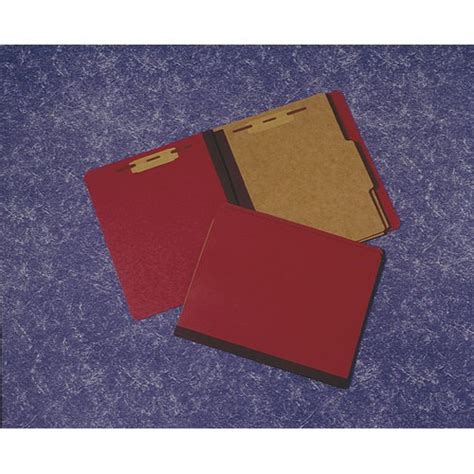 Classification Folder 2 Divider 6 Part Letter Size Earth Red Nsn 7530 00 990 8884 The