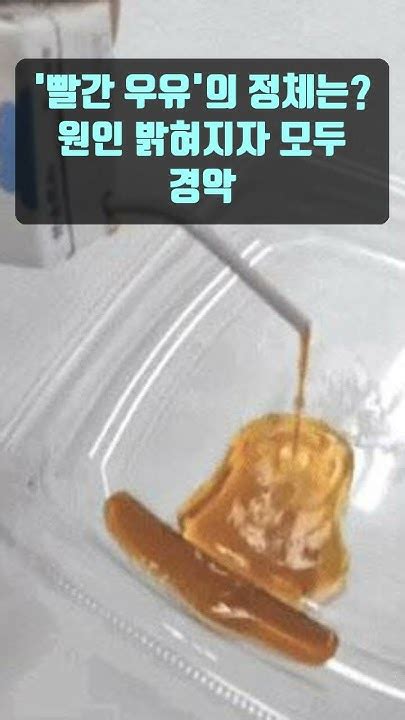 빨간 우유의 정체는 원인 밝혀지자 모두 경악 구독과 좋아요 부탁드려요~ ️ Youtube