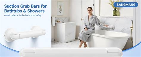 Bangmang Suction Shower Handle 2 Pack Grab Bars For Shower
