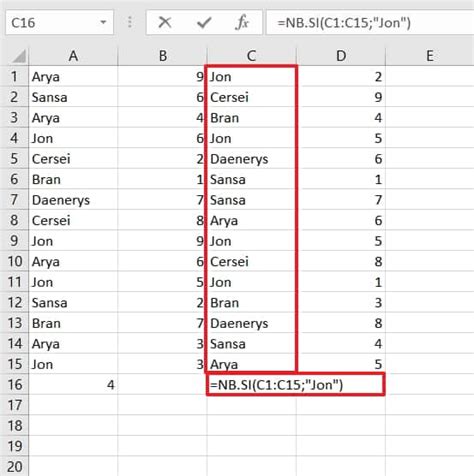 Comment connaître le nombre doccurrences dun élément sur Excel