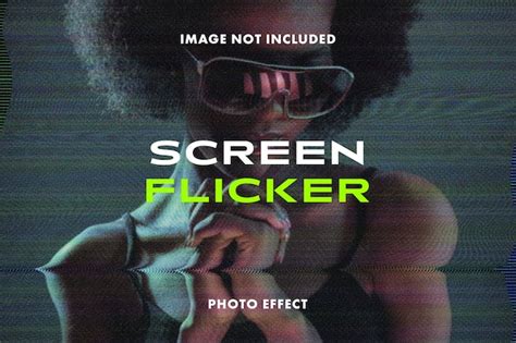 Premium Psd Screen Flicker Photo Effect