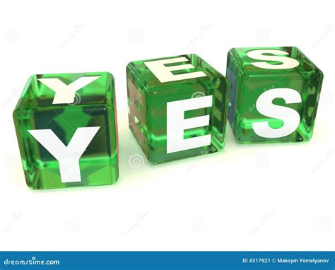 Cubes Yes Stock Illustration Illustration Of Glass Button 4317921