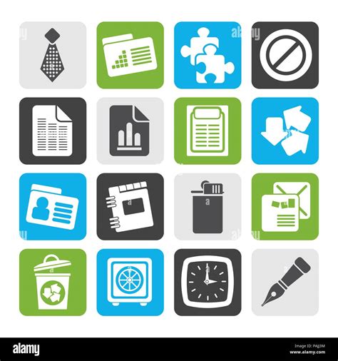 Flat Business And Office Icons Vector Icon Set Stock Vector Image Art Alamy