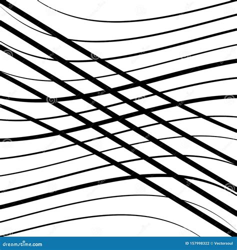 Waving Wavy Lines Pattern Billowy Undulating Tangle Lines Grid Mesh Interlace Undulating