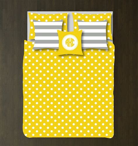 Yellow Polka Dot Duvet Set