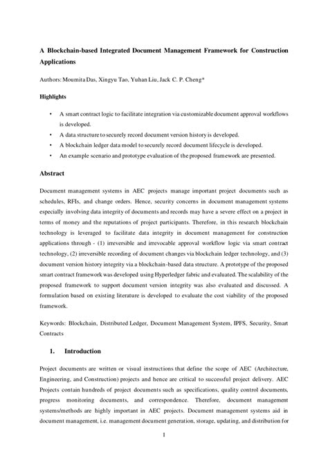 Pdf A Blockchain Based Integrated Document Management Framework For Pdf A Blockchain Based Integrated Document Management Framework For