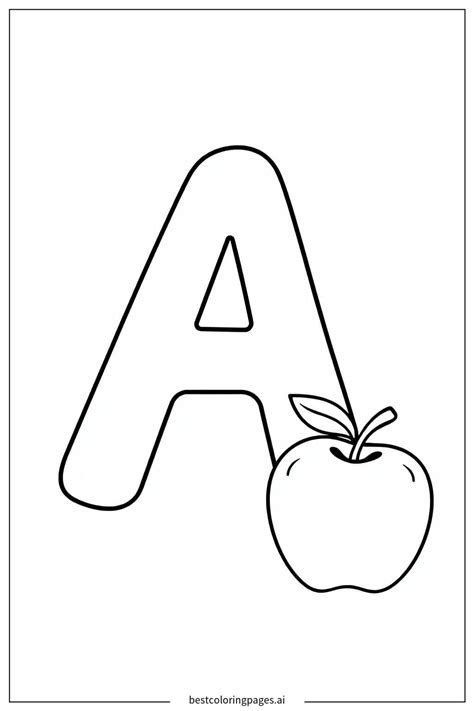 35장의 알파벳 글자 색칠공부（무료 Pdf 및 Png 인쇄용）