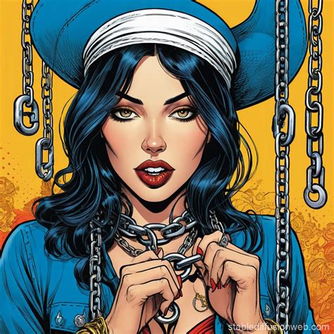 Woman Breaking Chains With Hope Stable Diffusion Online