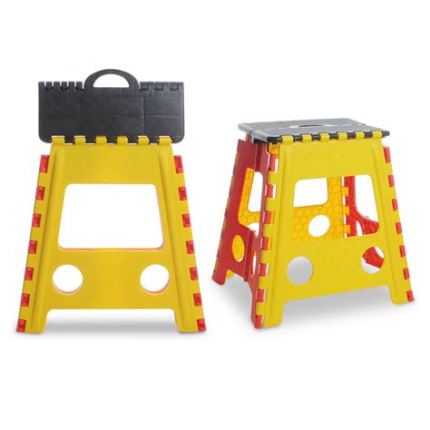 Portable Plastic Folding Stool Collapsible Telescoping Stool Seat Chair