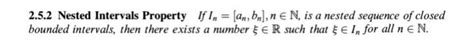 solved 2 5 2 nested intervals property if 1 an bm] n €