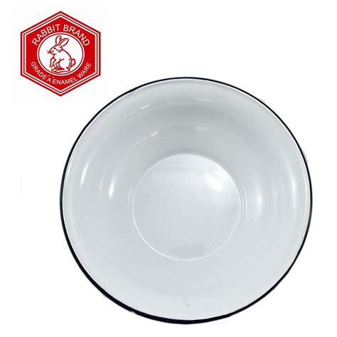 ชามสังกะสีเคลือบ 8 นิ้ว 20 ซม กระต่าย ยกโหล 12 ใบ Jnkitchenware Thaipick