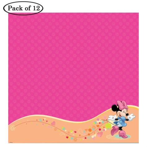 Disney Minnie Mouse Glittered Thermography Paperby Ek Success Pack Of