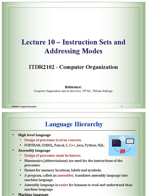 L10 Instruction Set And Addressing Modes Pdf
