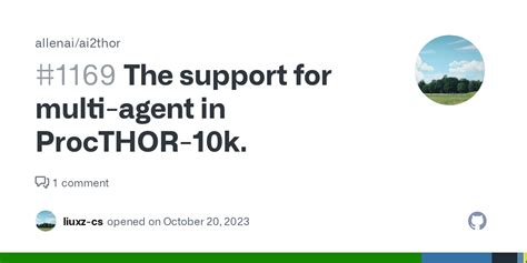 the support for multi agent in procthor 10k · issue 1169 · allenai