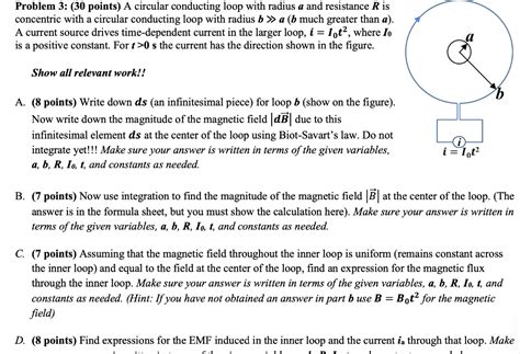 Solved Problem Points A Circular Conducting Loop Chegg