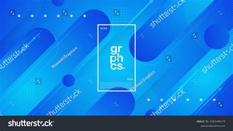 Abstract Dynamic Bright Blue Gradient Illustration Stock Vector Royalty Free 2242349179
