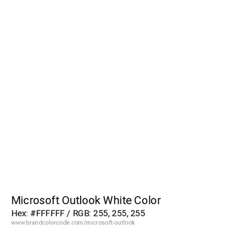Microsoft Outlook Brand Color Codes