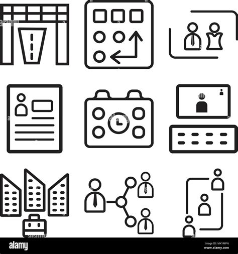 Set Of 9 Simple Editable Icons Such As Teamwork Connection Building