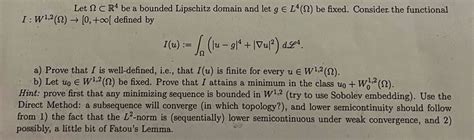 Solved Let Ωsubr4 ﻿be A Bounded Lipschitz Domain And Let
