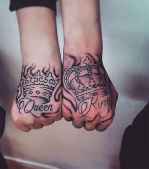 King And Queen Tattoos On Hands Symbolic Art For Bold Expression