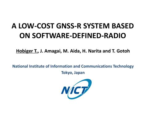[ppt] A Low Cost Gnss R System Based On Software Defined Radio